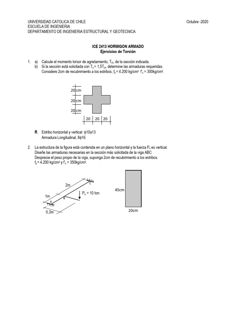 Capitulo 2_Ejercicios Propuestos Torsión | PDF
