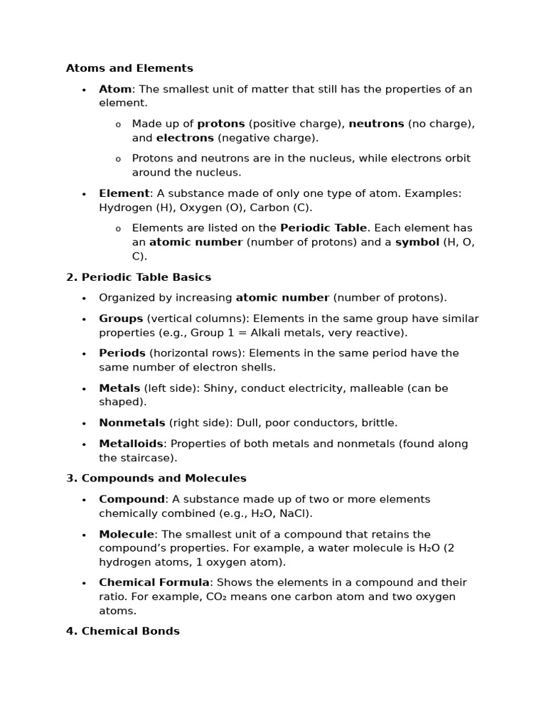 Chemistry Notes | PDF