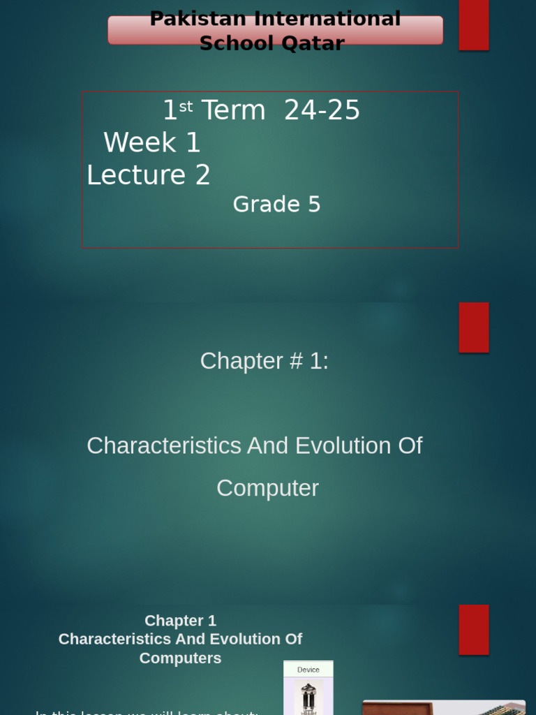 Class 5 Week 1 (Lec 2) Computer | PDF