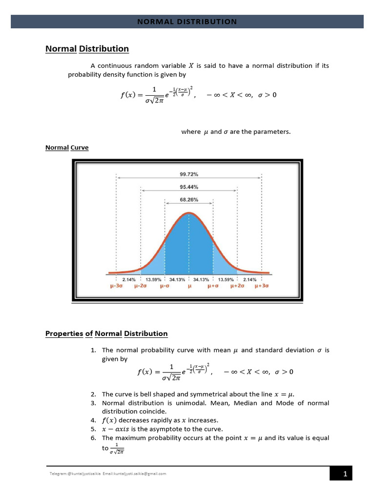 Normal Distribution | PDF