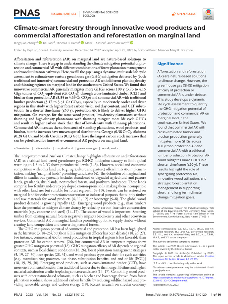 Zhang Et Al 2023 Climate Smart Forestry Through Innovative Wood ...