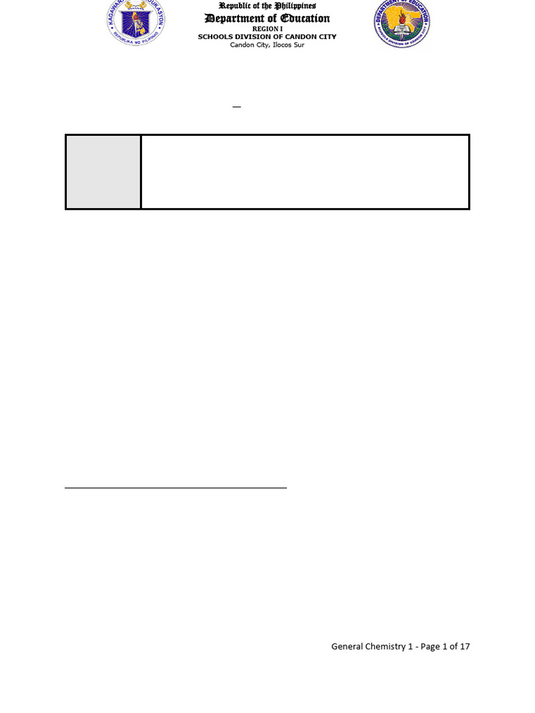 General Chemistry 1 Q1 W3 M3 LDS Methods of Separating Mixtures Consumer Products JRA RTP | PDF