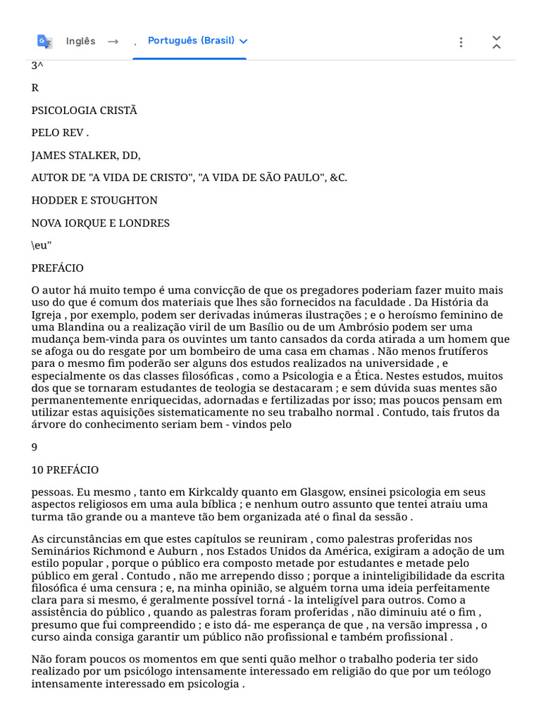 Psicologia Cristã - James Stalker | PDF