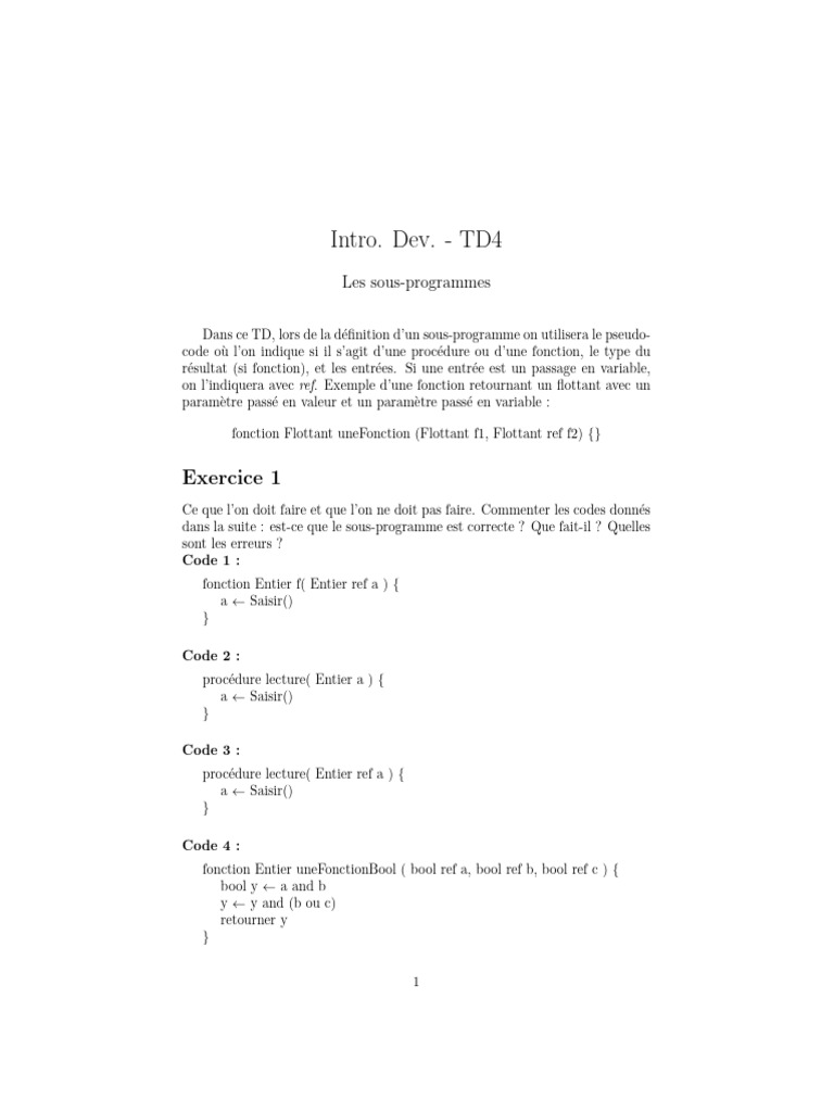 IntroDev TD4 | PDF