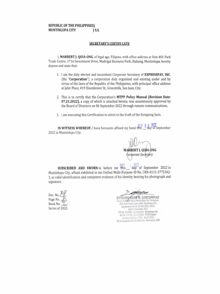 MTPP Policy Manual | PDF