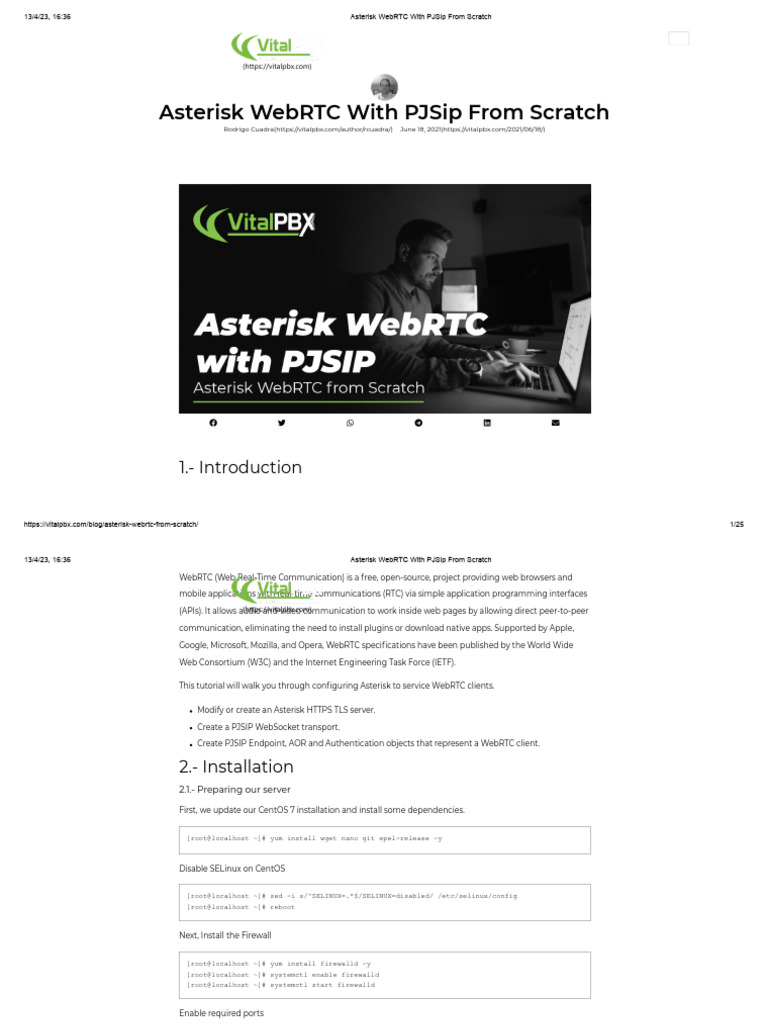 Asterisk WebRTC Setup Guide | PDF | Public Key Certificate | Communications Protocols
