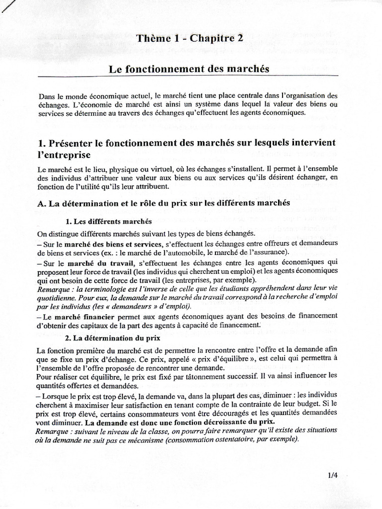 Thème 1 - Chapitre 2 | PDF Thème 1 - Chapitre 2 | PDF