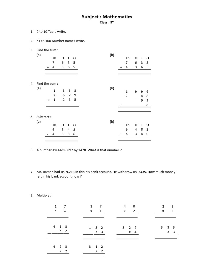 Math 3rd | PDF