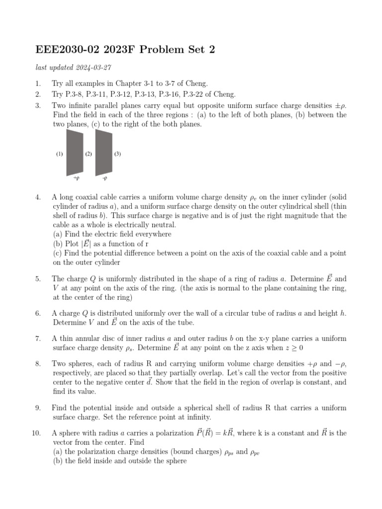 전자기학 pset2 문제 | PDF