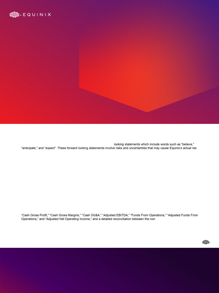 Equinix IR Presentation | PDF