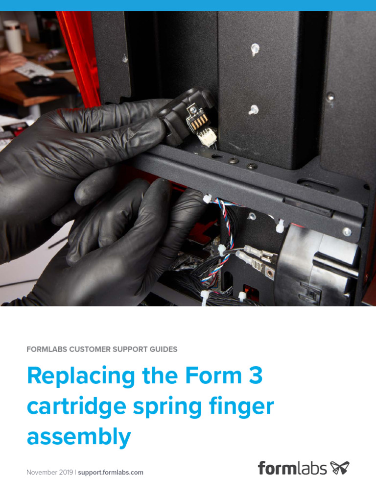 Replacing the Form 3 cartridge spring finger assembly | PDF