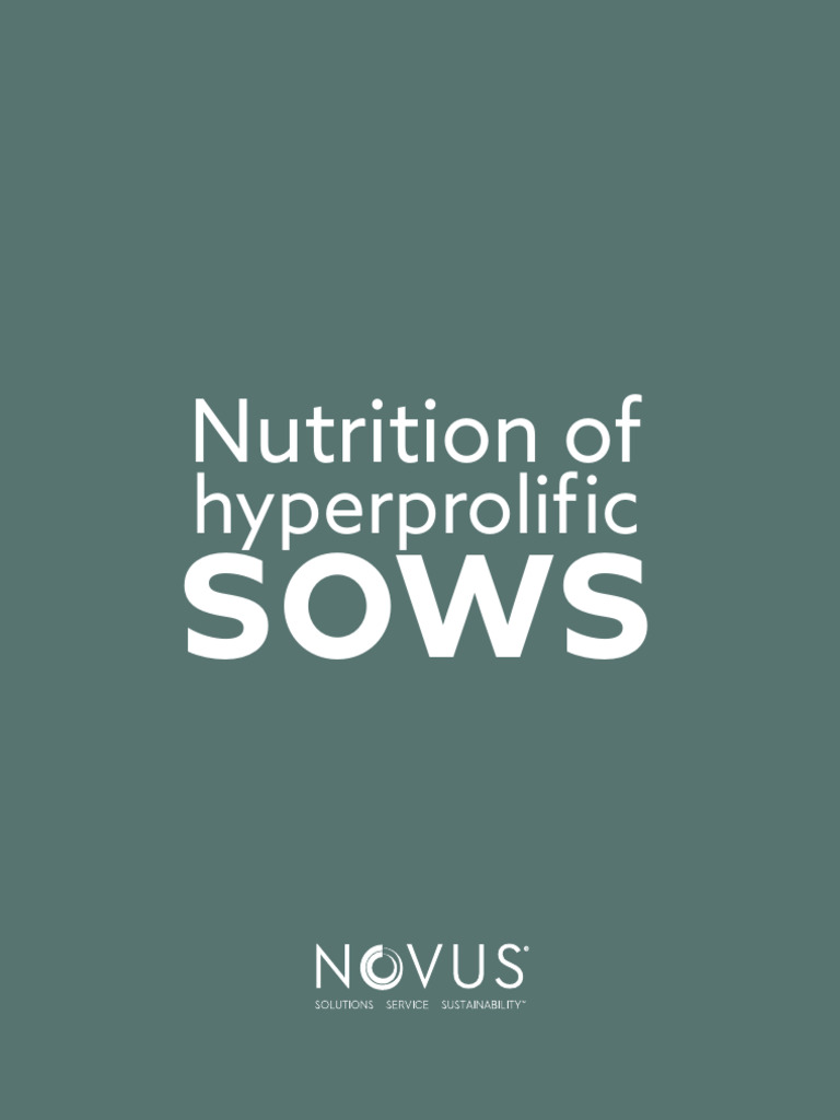 Novus Nutrition Hyperprolific Sows Ebook | PDF | Pig | Science ...