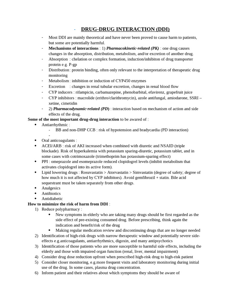Drug Interaction | PDF