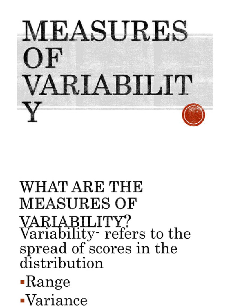 Measure of Variable | PDF