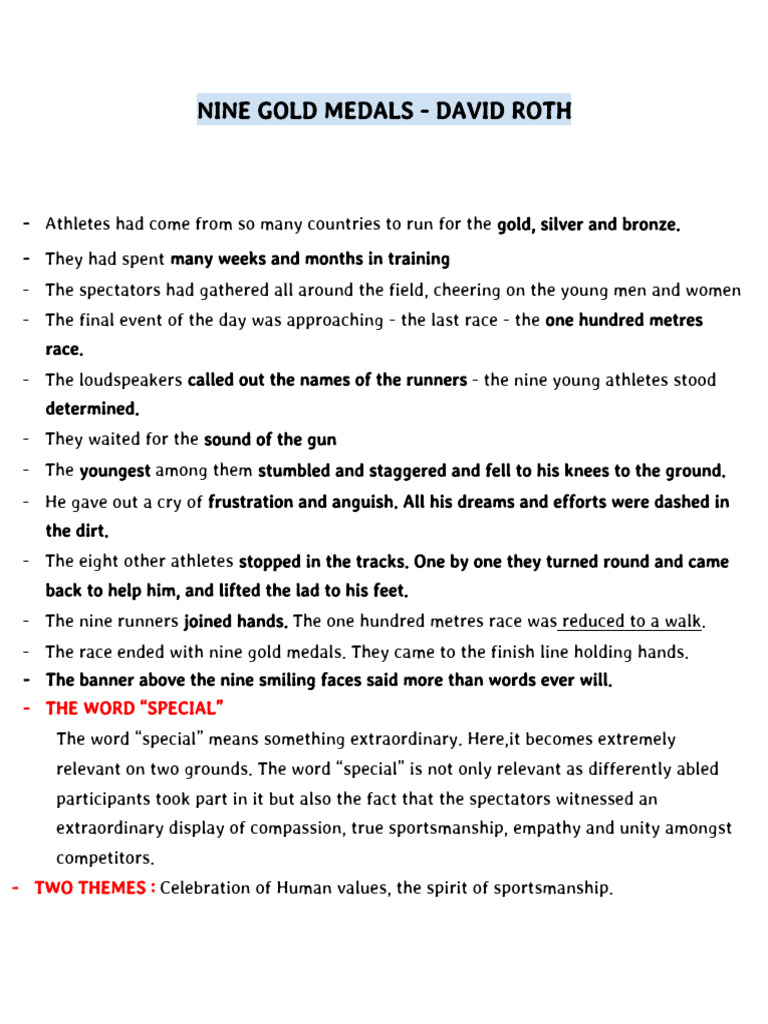 NINE GOLD MEDALS - DAVID ROTH | PDF