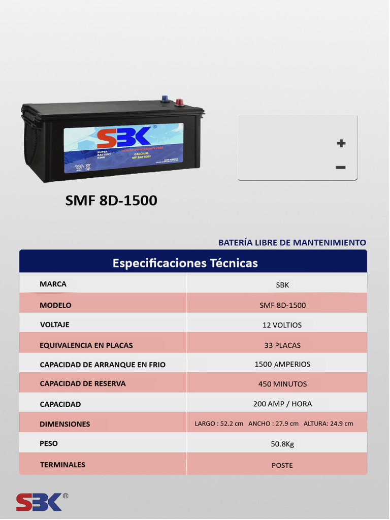 Hoja Tecnica 8D 1500 1 | PDF