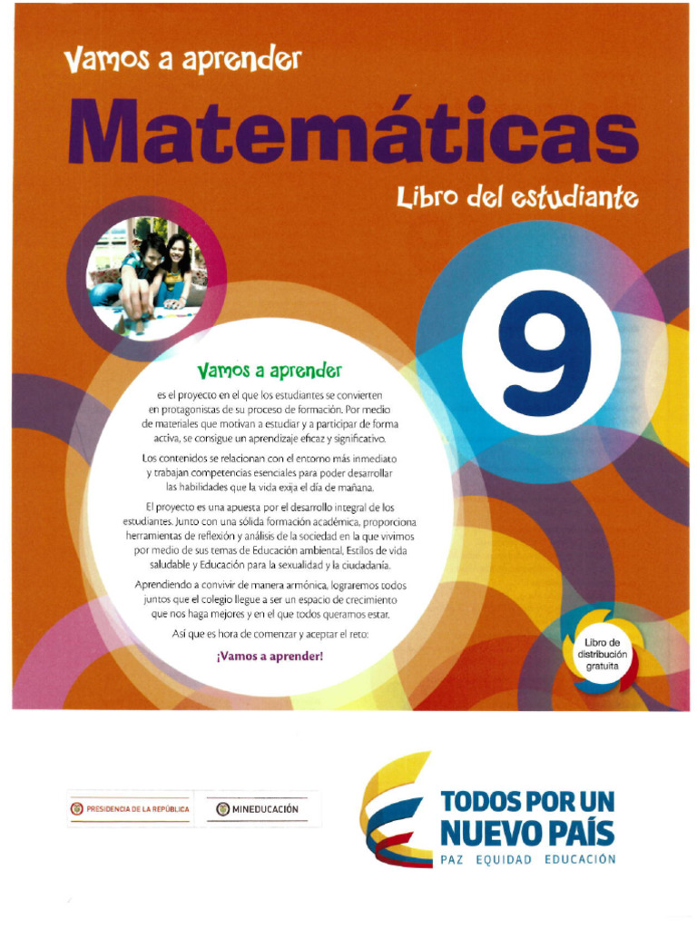 Matematicas 9 Vamos A Aprender | PDF