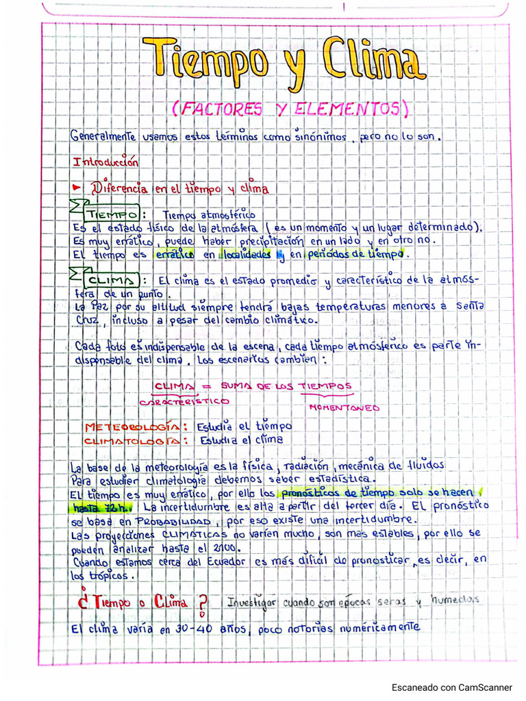 Tiempo y Clima | PDF