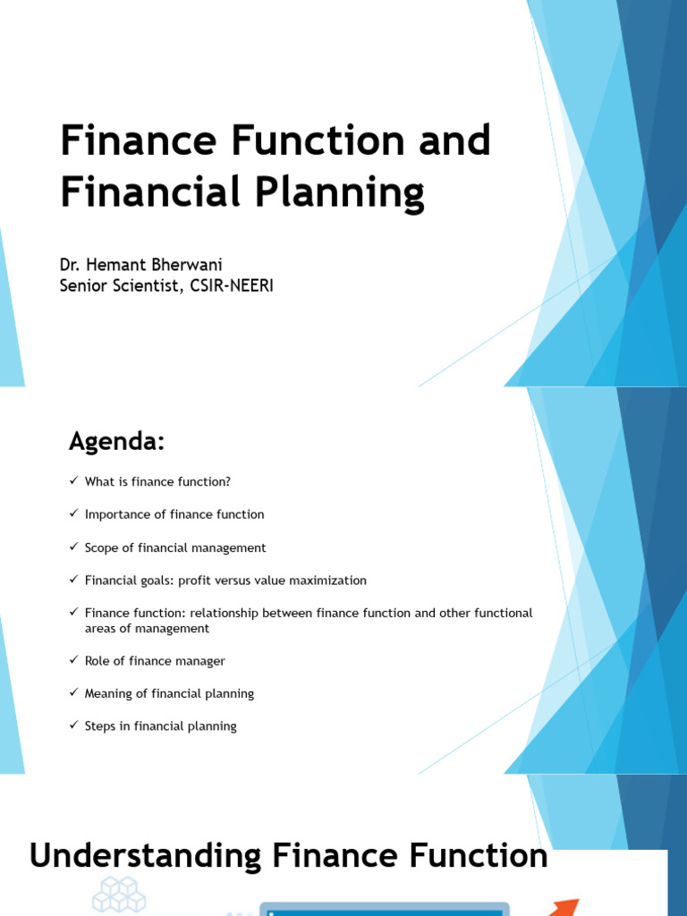 Understanding Finance Functions & Planning | PDF | Net Present Value ...