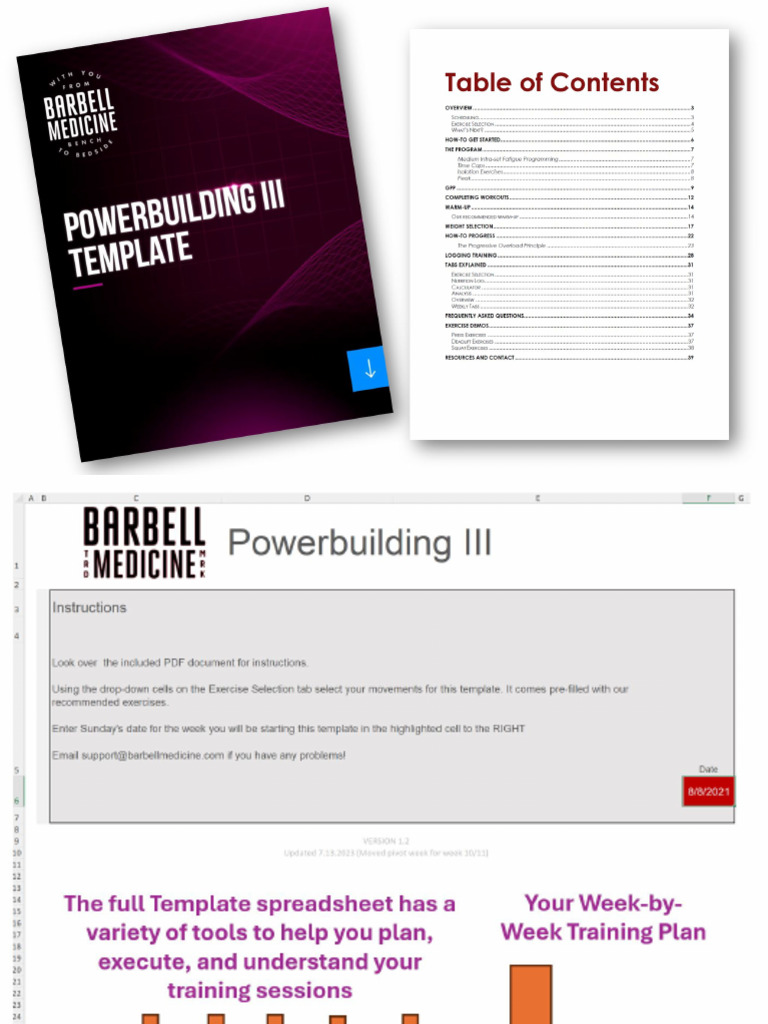 BBM Powerbuilding III Sample Week July 2024 | PDF