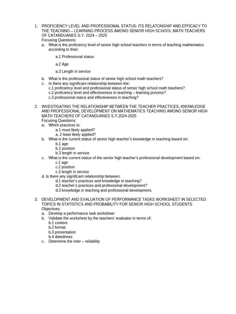 Proficiency Level and Professional Status | PDF