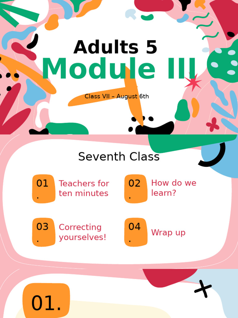 Adults 5 Module III Class VII | PDF