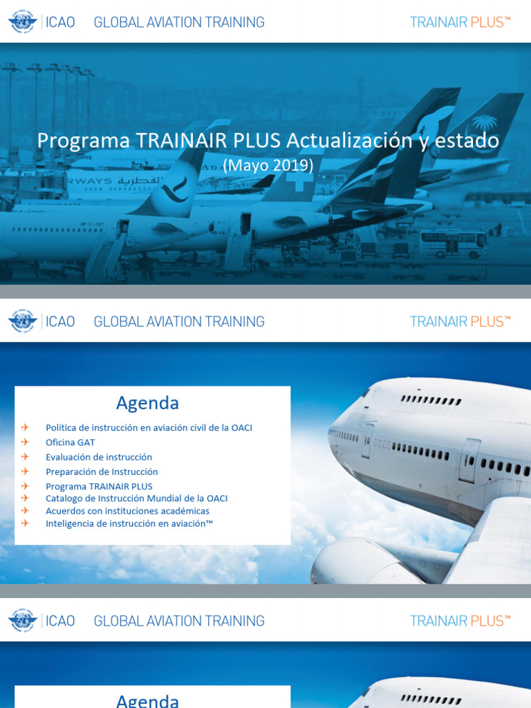 Programa TRAINAIR PLUS Actualización y Estado (Mayo 2019) | PDF