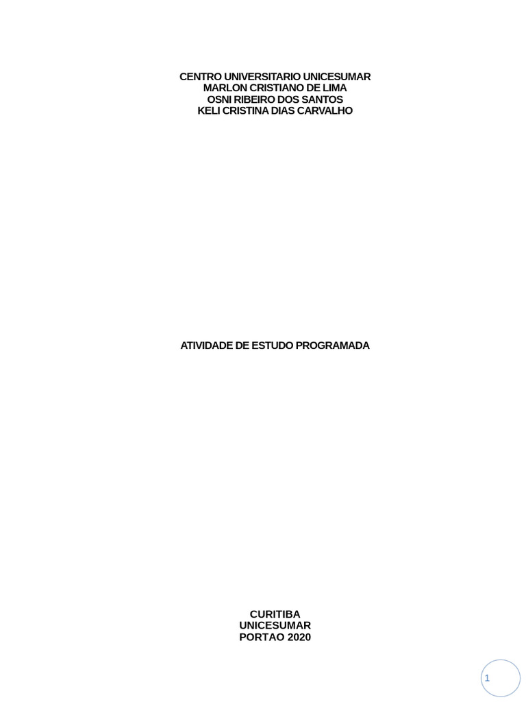 Atividade de Estudo Programada - PGER | PDF