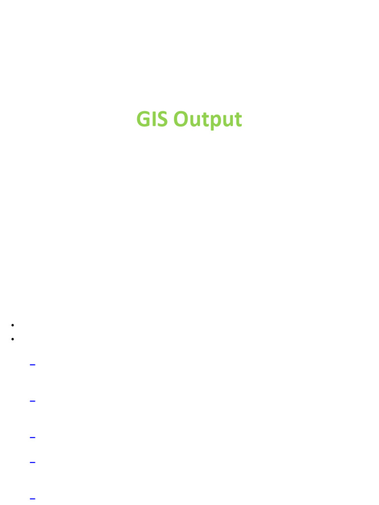 GIS Output and Data Quality Issues | PDF
