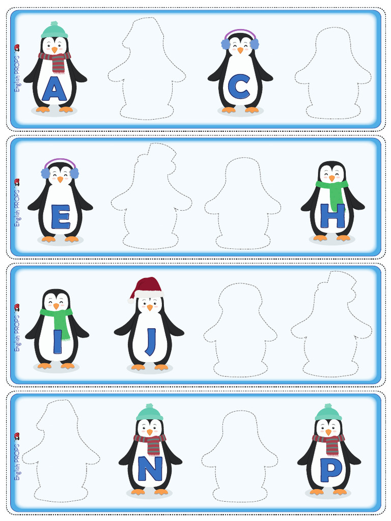 Alphabet Penguin FREE EnglishProps | PDF