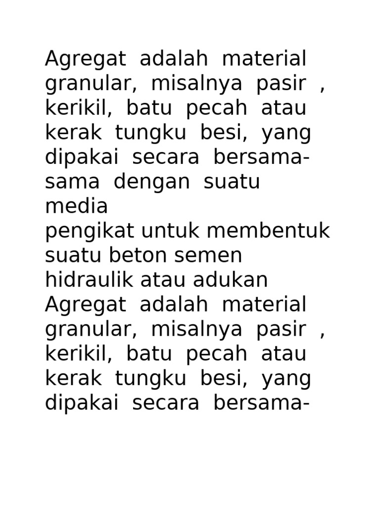 Agregat adalah material granular | PDF