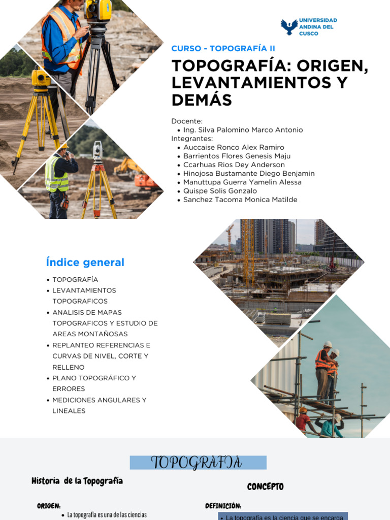 Presentación Topografía II | PDF