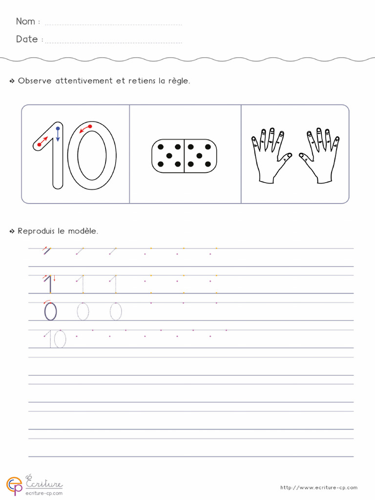 10-apprendre-a-ecrire-le-chiffre-10 | PDF