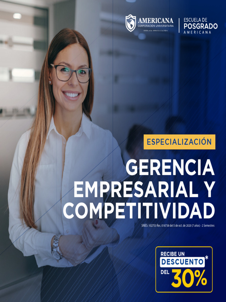 Brochure Web Gerencia Empresarial y Competitividad | PDF