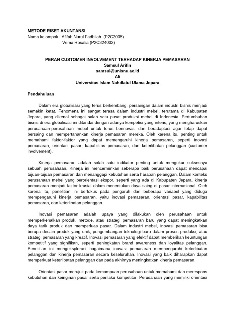 Resume Metode Riset Akuntansi | PDF