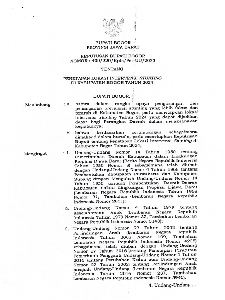 Bogorkab SK lokus 2024- 400-220-Kpts-PerUU-2023(Penetapan Lokus ...