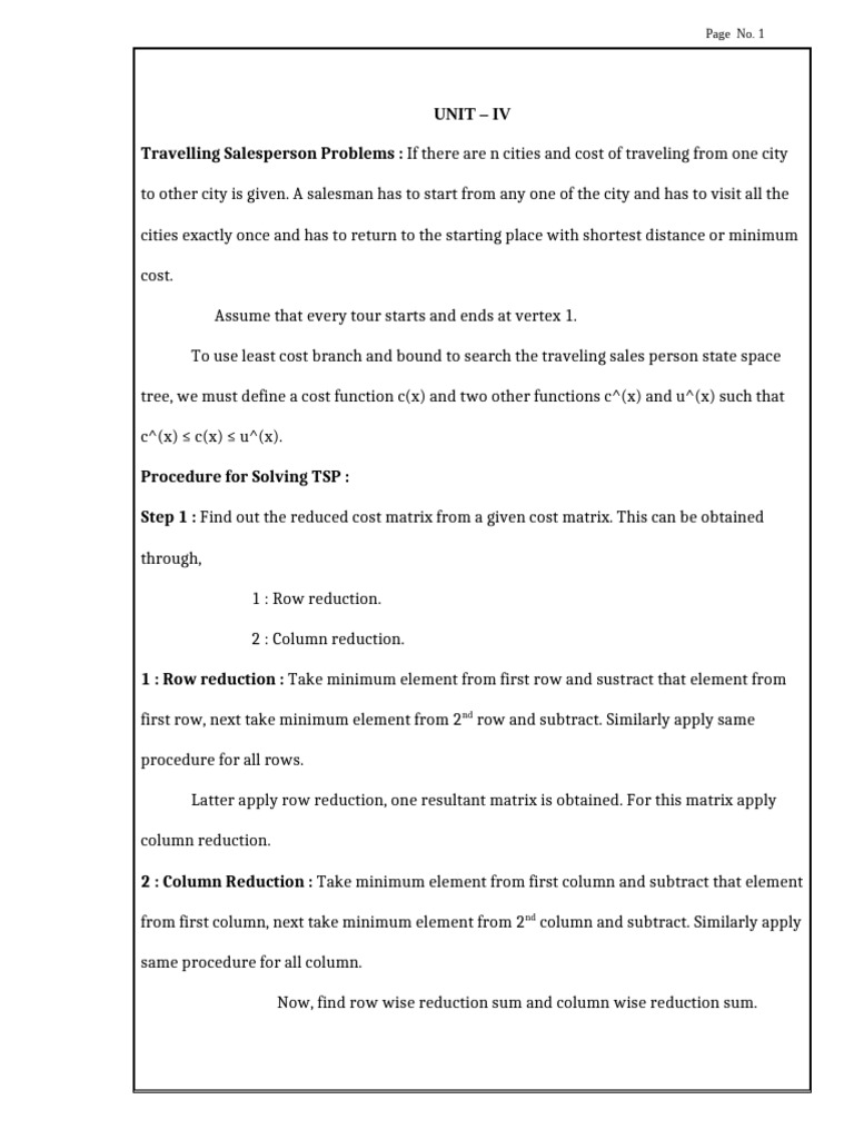 Branch and Bound - TSPP | PDF