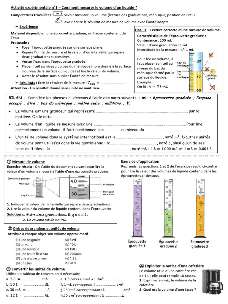 6° Séq 3 - Act Exp I ELEVE | PDF