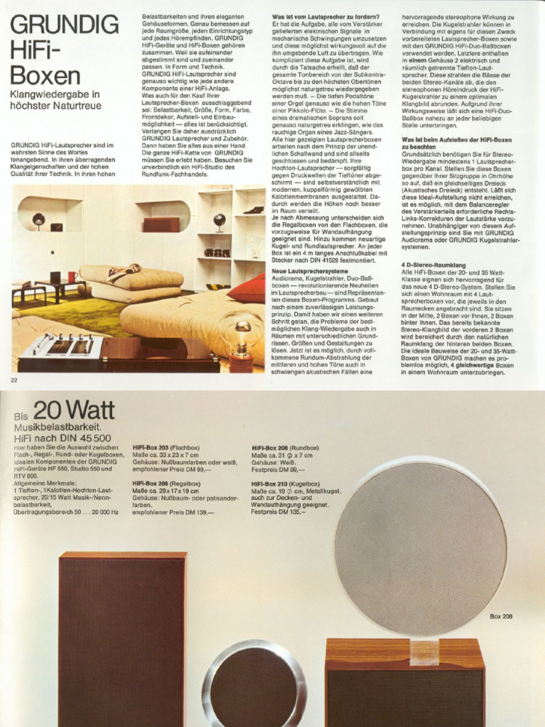 Grundig Hifi-Stereo Boxen 72 | PDF
