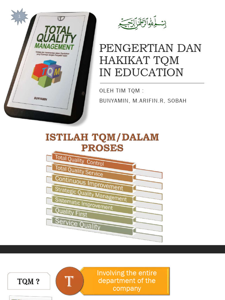 PENGERTIAN DAN HAKIKAT TQM Pertemuan 2 | PDF
