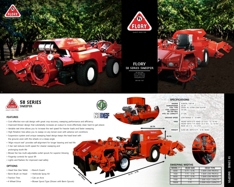 Brochure Flory Sweeper 58 Series - V12 | PDF