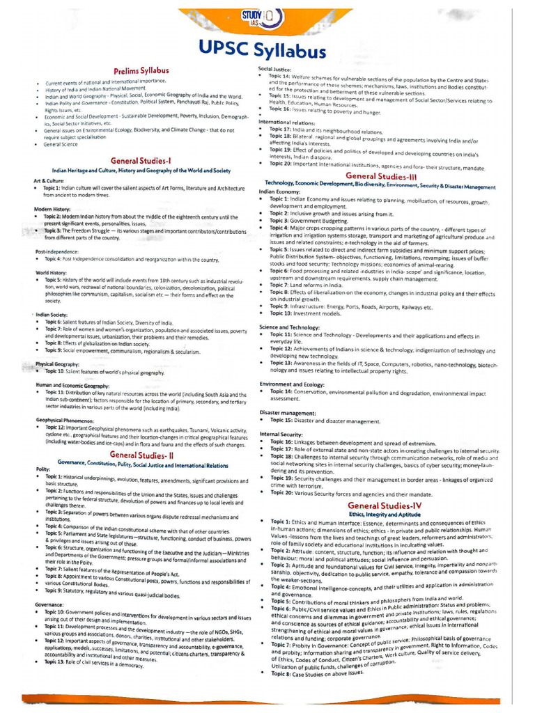GS Syllabus | PDF