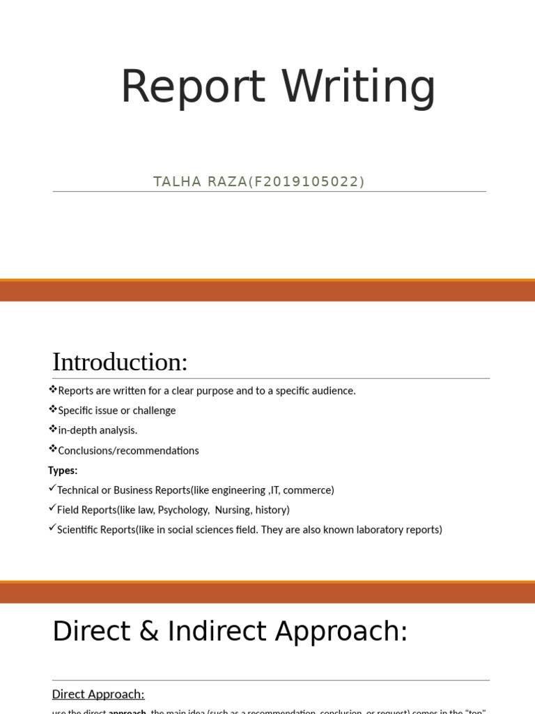 Report Writing Presentation | PDF