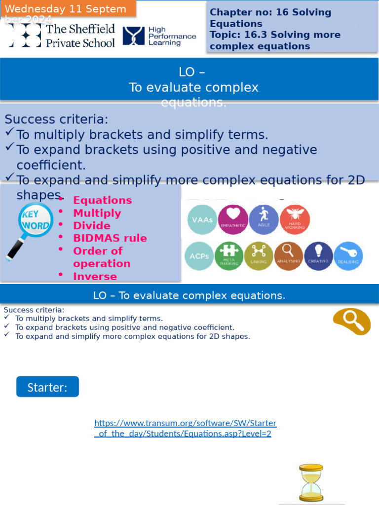 16 3 Solving More Complex Equations Copy Pdf