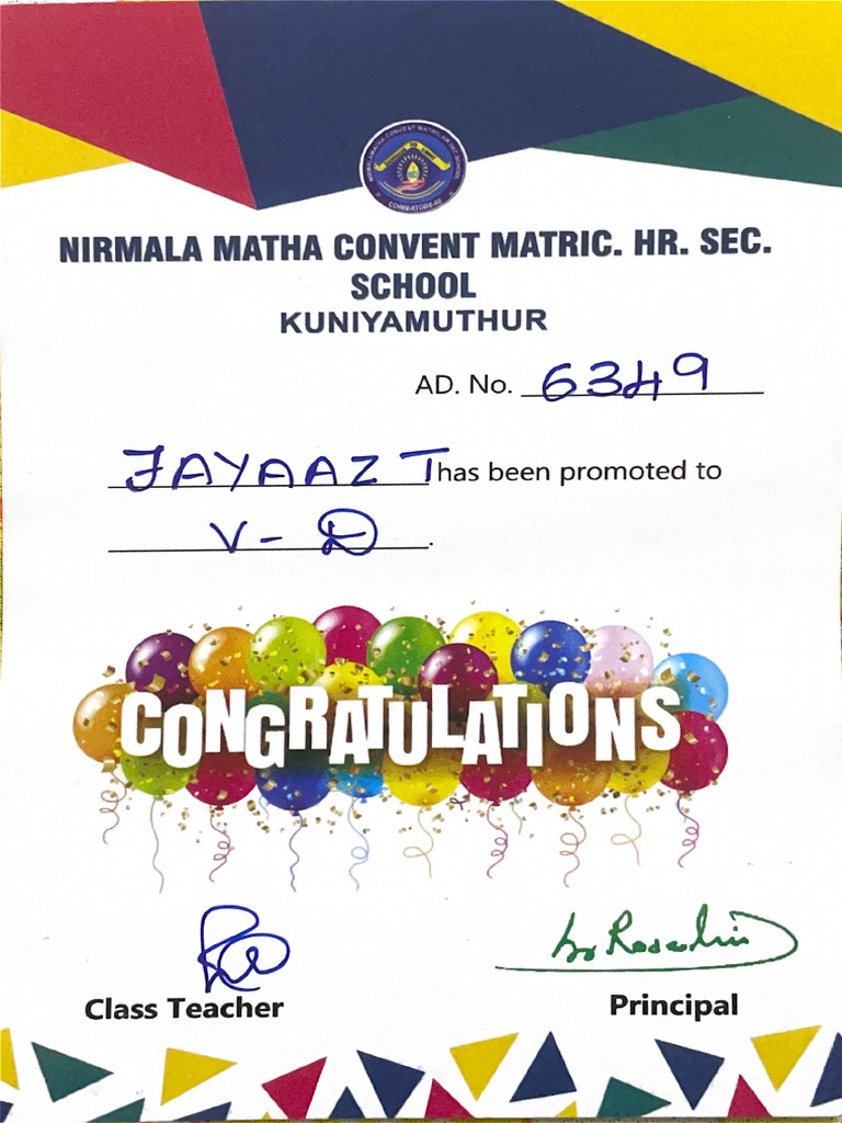 Fayaaz Progress Card | PDF