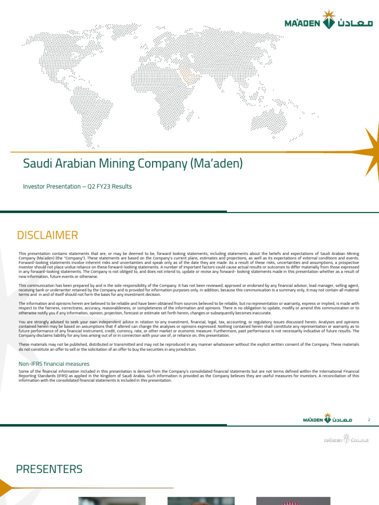 Saudi Arabian Mining Company (Maaden) - EP - 2023-06-30 - English | PDF