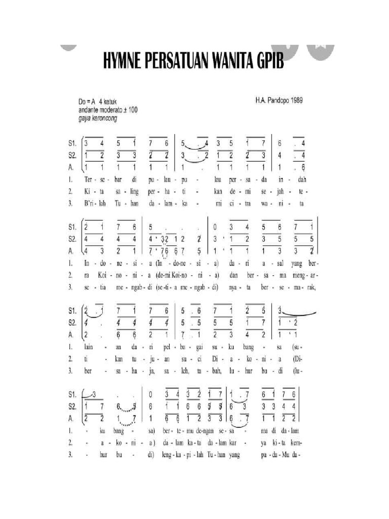 Hymne PKP Gpib | PDF