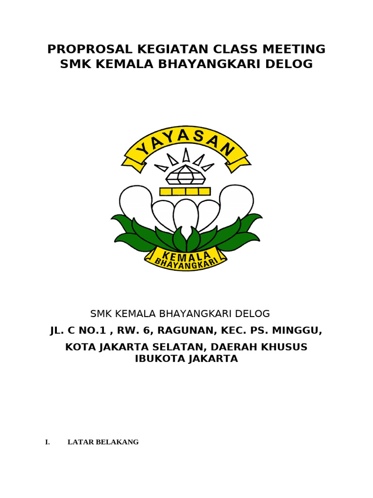 PROPOSAL CLASS MEET fix | PDF