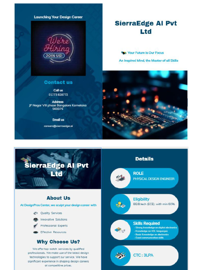 Freshers Recruitment Broucher | PDF