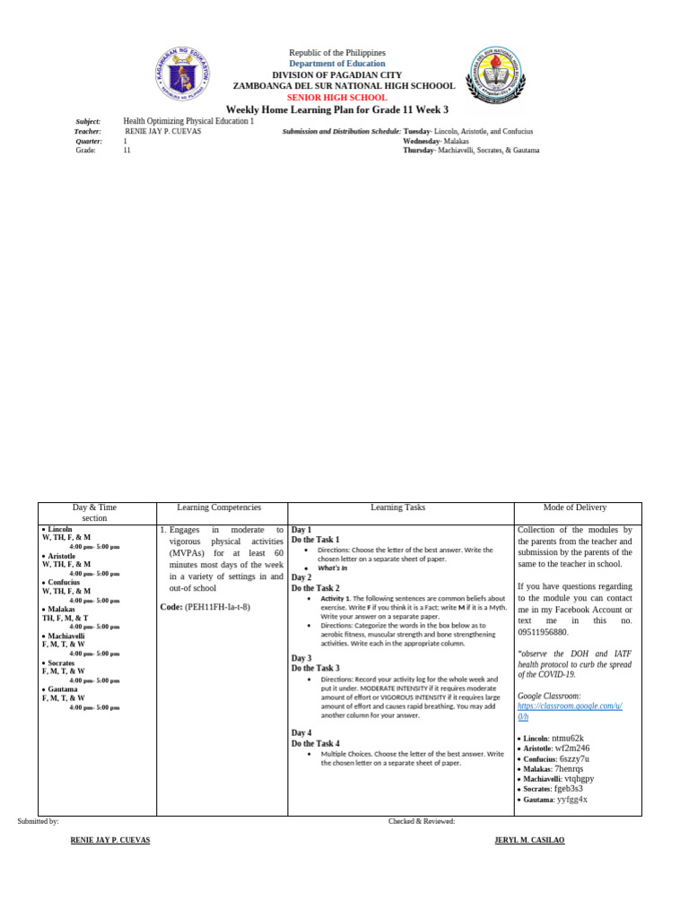 HOPE1 q1 Mod3 EngagingInModerateToVigorous | PDF